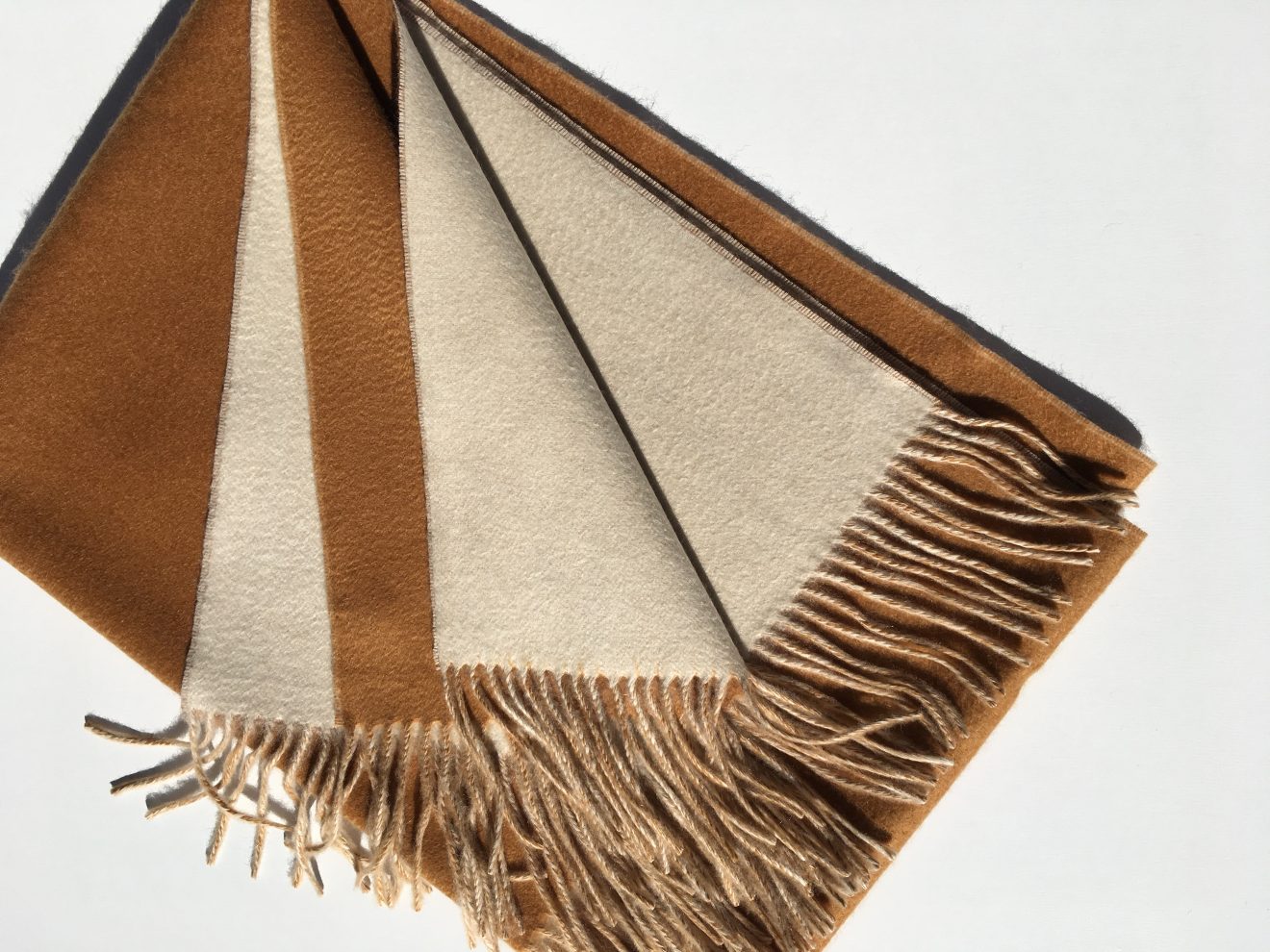 Pure Cashmere Wrap-Double Faced - Cashmere & Pearls