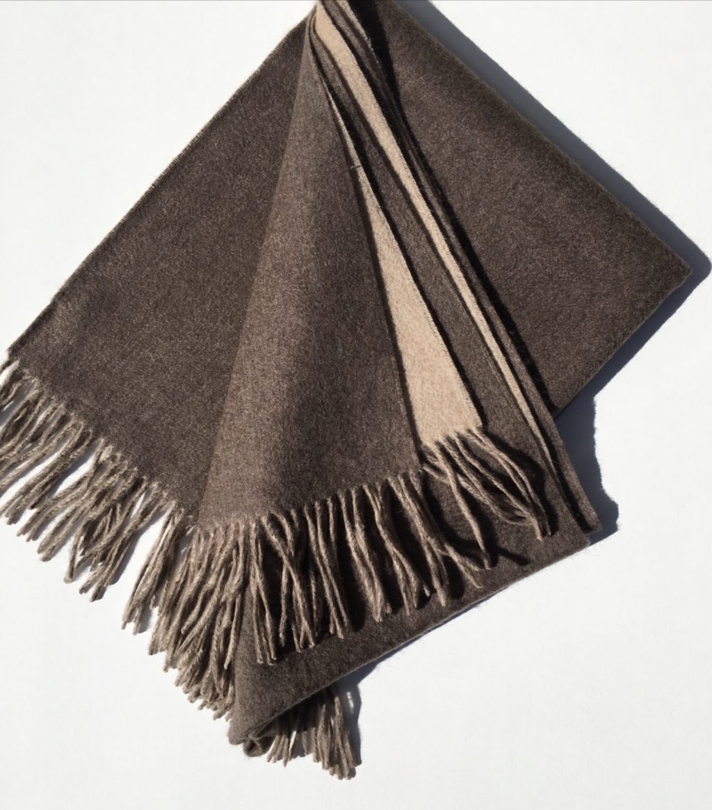 Pure Cashmere Wrap-Double Faced - Cashmere & Pearls