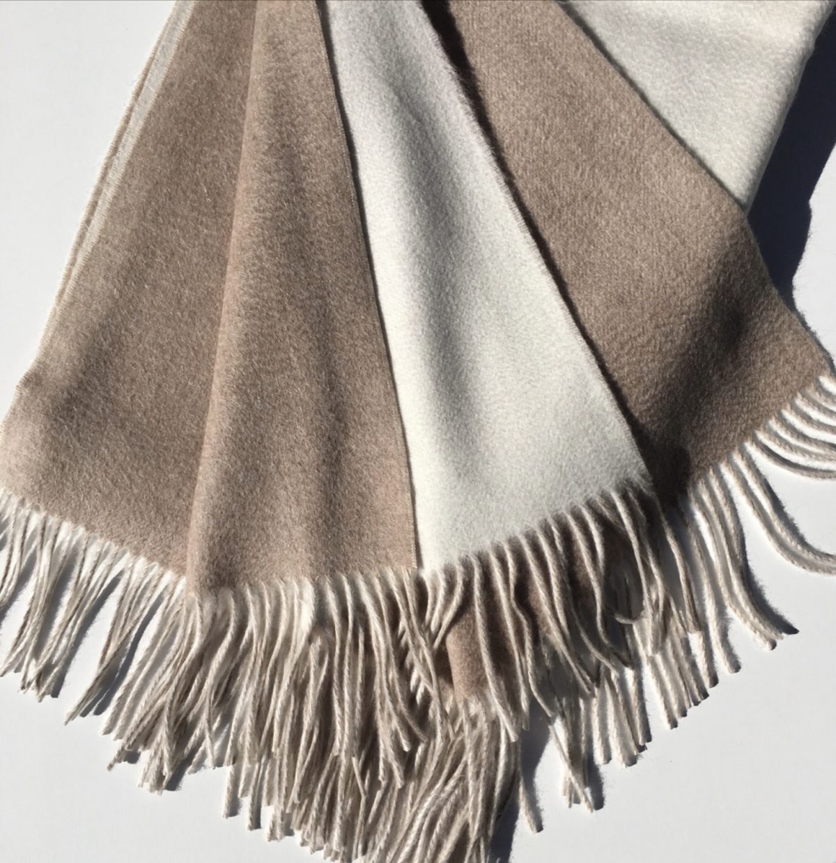 Pure Cashmere Wrap-Double Faced - Cashmere & Pearls